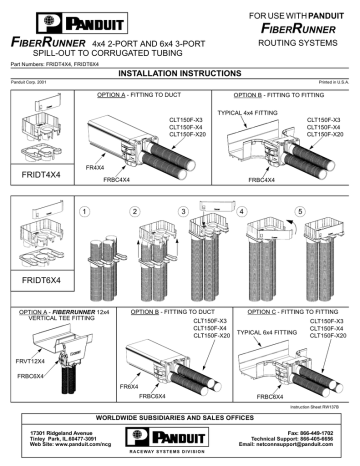 Panduit FRIDT4X4OR cable clamp Manual | Manualzz