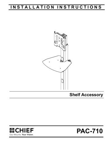 Chief PAC710-G Installation instructions | Manualzz