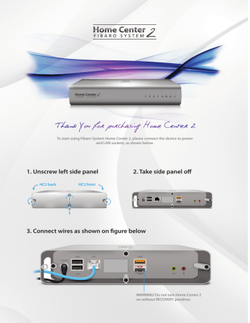 Fibaro Home Center 2 Quick start guide | Manualzz