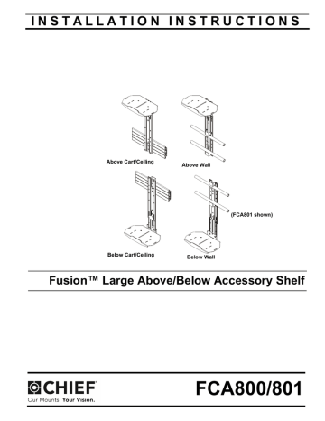 Chief FCA801 Manual | Manualzz