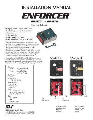 SECO-LARM SS-078Q Installation Manual | Manualzz