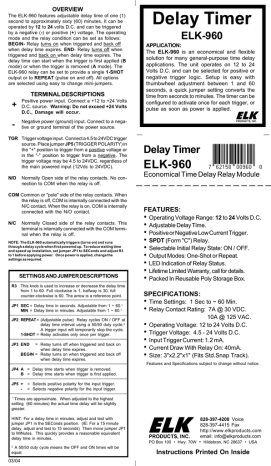 ELK 960 Specification | Manualzz