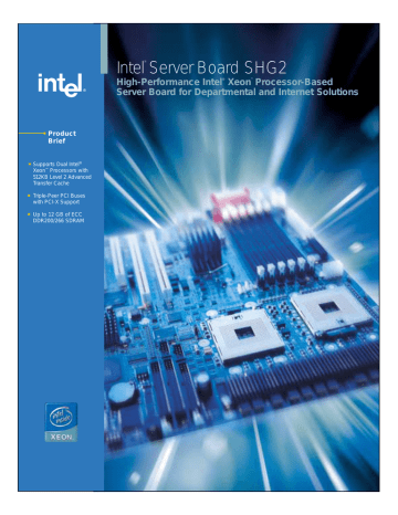 Intel SHG2 Dual Xeon ATX Datasheet | Manualzz