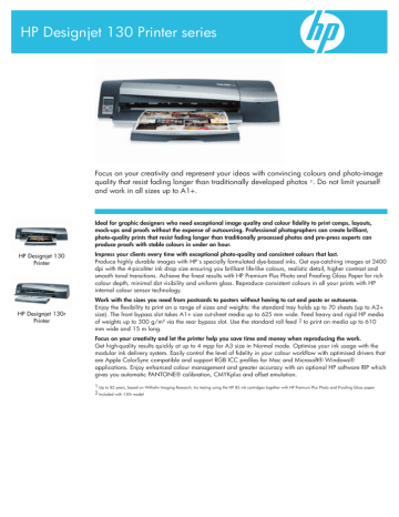 HP Designjet 130 Datasheet | Manualzz