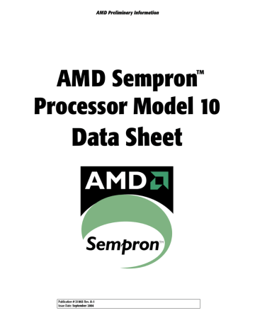 AMD Sempron™ Processor-In-a-Box 3000+ Datasheet | Manualzz