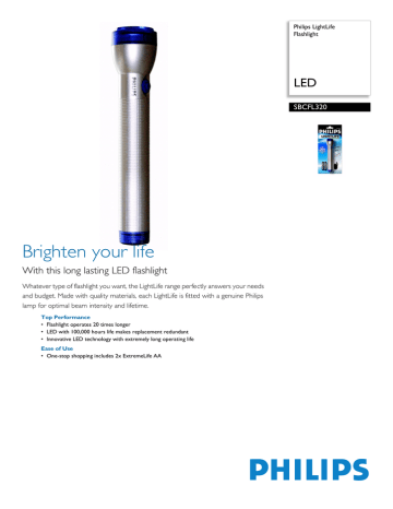 Philips Flashlight LED Datasheet | Manualzz