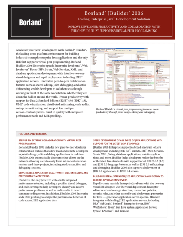Borland JBuilder® 2006 Enterprise Datasheet | Manualzz