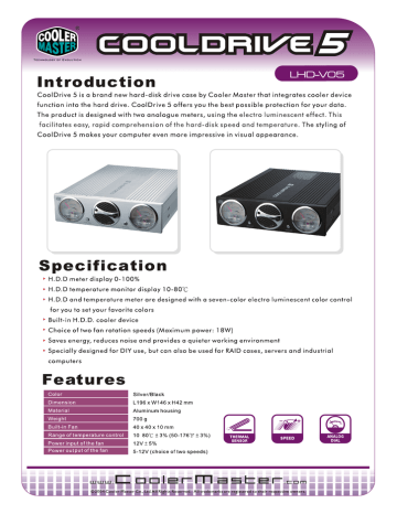 Cooler Master LHD-V05-US Datasheet | Manualzz