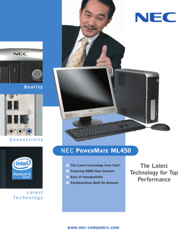 NEC PowerMate ML450 Slim - Pentium D 930, 512MB, 80GB, DVD-ROM, Win XP ...