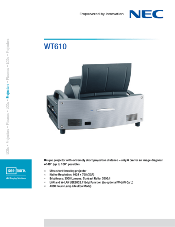 NEC WT610 Datasheet | Manualzz