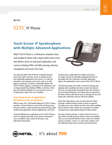 Mitel Networks 5235 IP Phone Datasheet | Manualzz