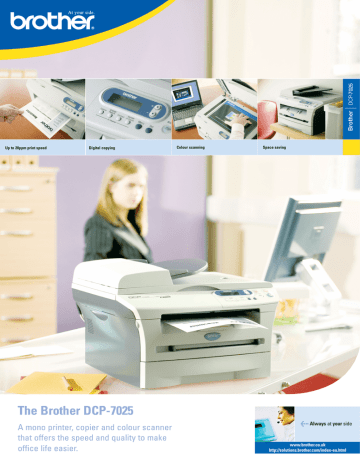 Brother DCP-7025 multifunctional Datasheet | Manualzz