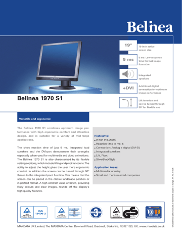Belinea 1970 S1 Datasheet | Manualzz