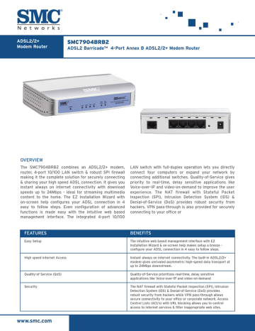 SMC Barricade SMC7904BRB2 Datasheet | Manualzz