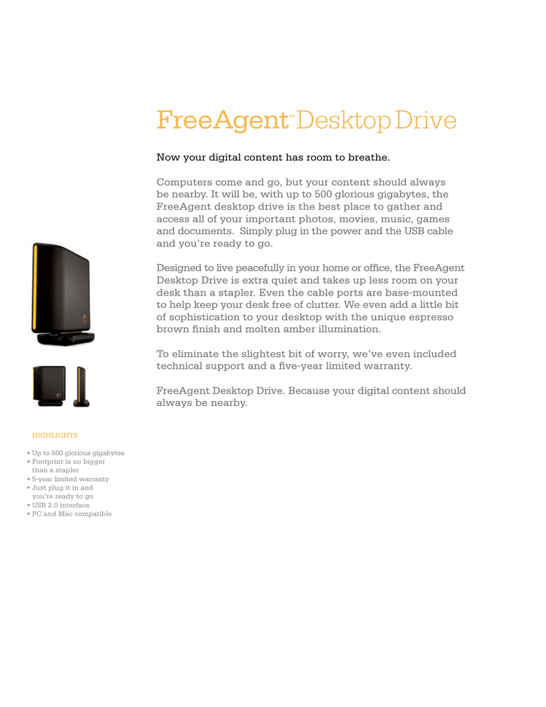 Seagate Freeagent Desk Specs