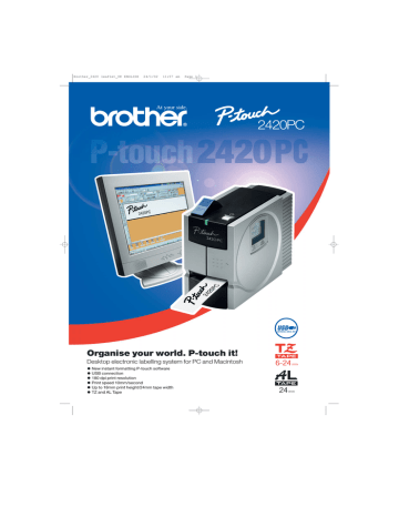 Brother P-touch 2420PC Datasheet | Manualzz