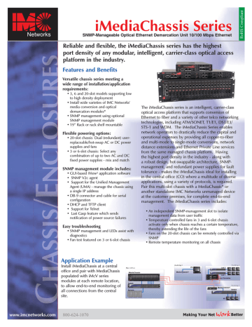 IMC Networks iMediaChassis/6-AC Datasheet | Manualzz