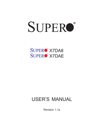 Supermicro X7DA8-B motherboard Datasheet | Manualzz