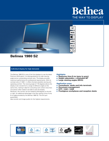 Belinea 1980 S2 Datasheet | Manualzz
