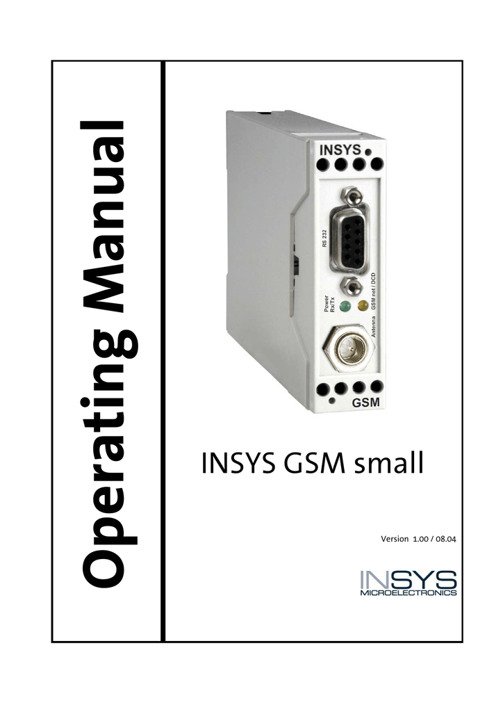 Insys 11-02-01-03-02.001 Datasheet | Manualzz