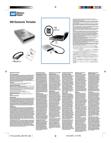 Western Digital Elements Portable 320 Gb Datasheet | Manualzz