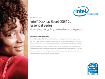 Intel Desktop Board DG31GL Datasheet | Manualzz