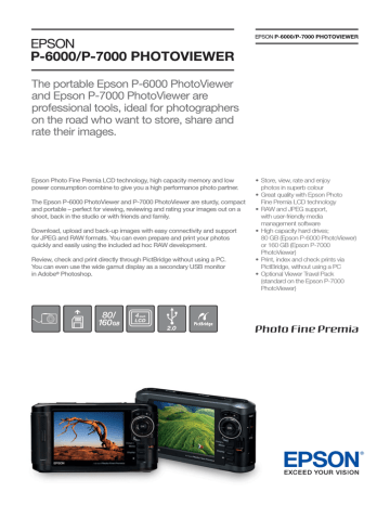 Epson P-7000 Datasheet | Manualzz