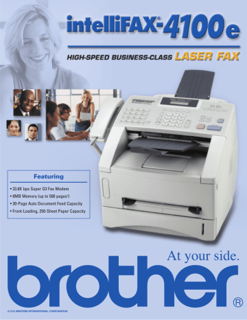 Brother IntelliFax-4100e Datasheet | Manualzz