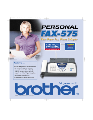 Brother FAX-575 fax machine Datasheet | Manualzz