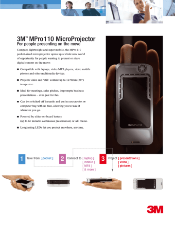 3M MPro110 Datasheet | Manualzz
