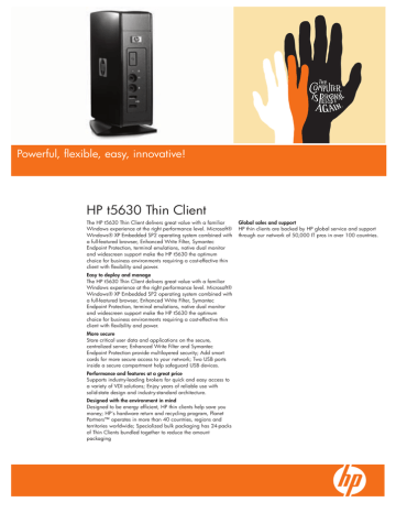 HP t5630 Thin Client Datasheet | Manualzz