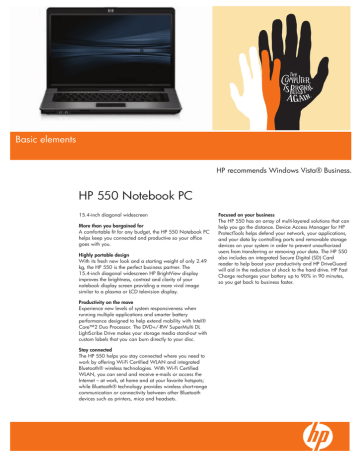 HP 550 Datasheet | Manualzz