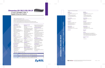 ZyXEL GS-3012 Datasheet | Manualzz