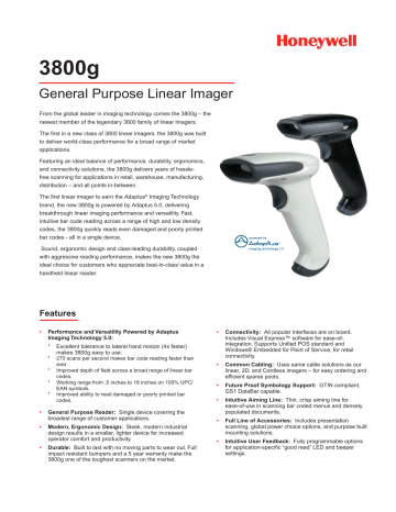 Honeywell 3800g Datasheet | Manualzz