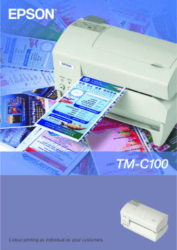 Epson TM-C100 - Datasheet, Specification, User manual | manualzz.com
