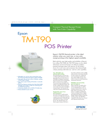 Epson TM-T90 Datasheet | Manualzz