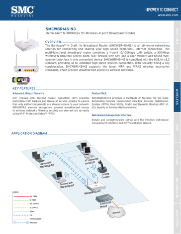 SMC Barricade SMCWBR14S-N3 router Datasheet | Manualzz