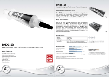 ARCTIC MX-2 Datasheet | Manualzz