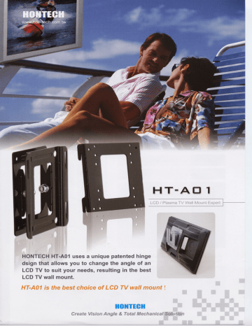 Hontech HT-A01 flat panel wall mount Datasheet | Manualzz