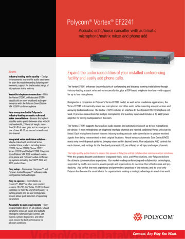 Polycom Vortex EF2241 Datasheet | Manualzz