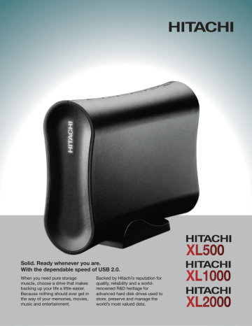 Hitachi Desktop Drives XL Desk 1TB Datasheet | Manualzz