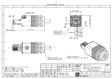 Harting Push Pull RJ-45 4-pin connector Datasheet | Manualzz