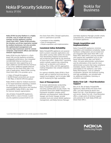 Nokia IP390 Datasheet | Manualzz