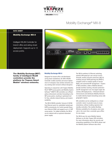 Trapeze Networks MX-8R Datasheet | Manualzz