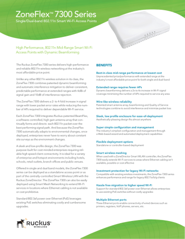 Ruckus Wireless ZoneFlex 7363 Datasheet | Manualzz