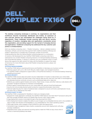DELL OptiPlex FX160 Datasheet | Manualzz