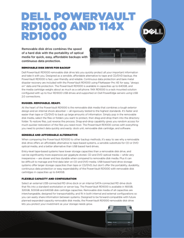 DELL PowerVault RD1000 Datasheet | Manualzz