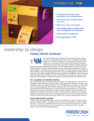Printronix T4M Datasheet | Manualzz