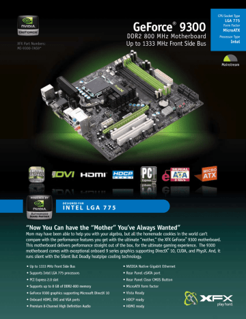 XFX GeForce 9300 Datasheet | Manualzz