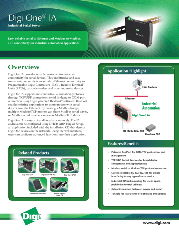 Digi One IA Datasheet | Manualzz